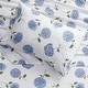 Printed Design Cotton Collection 400TC Hemstitch Blue Hydrangea Sheet ...