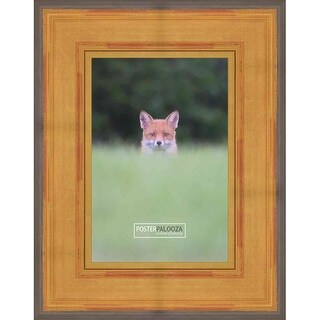 7x11 Traditional Gold Complete Wood Picture Frame with UV Acrylic, Foam ...