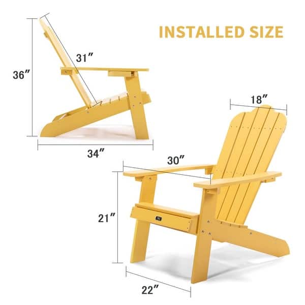 Adirondack All-Weather Chair Backyard Outdoor Furniture Painted Seating ...