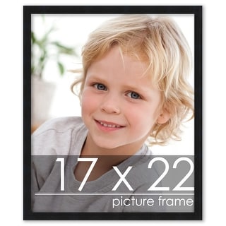 17x22 Contemporary Black Complete Wood Picture Frame with UV Acrylic ...