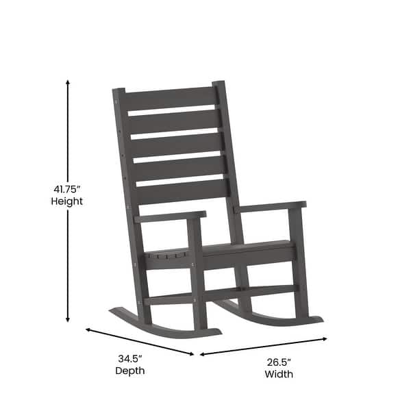 Classic Commercial Grade All-Weather Outdoor Rocking Chairs (Set of 2 ...