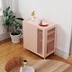 2 Door Steel Pink Storage Cabinet, Accent Storage Locker with Six ...