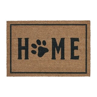 Home With Paw Print Coir Outdoor Mat, 18x30 Inches - Bed Bath & Beyond ...