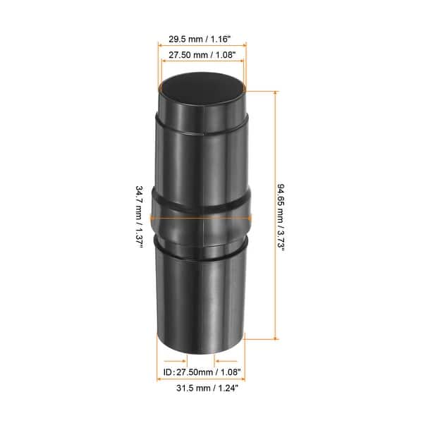 2Pcs 32mm to 32mm Vacuum Hose Adapter Cleaner Hose Converter Black ...
