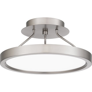 Outskirts Integrated LED Brushed Nickel Semi-Flush Mount - Brushed ...