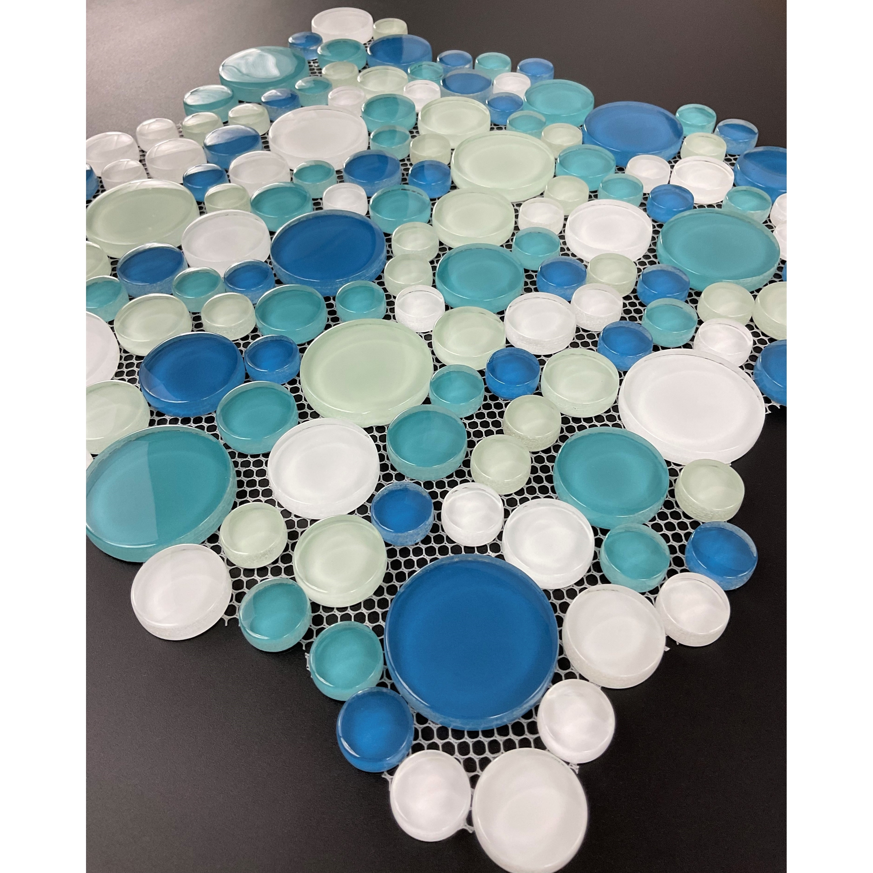 white bubble wall tiles