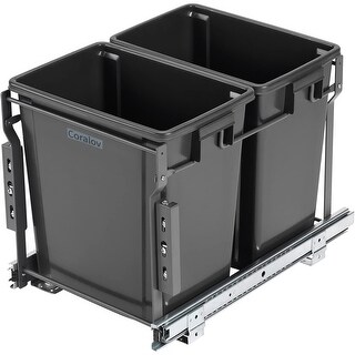 Pull Out Trash Can Under Cabinet Kitchen 8 Gallon/28 Qt. Dual Trash ...