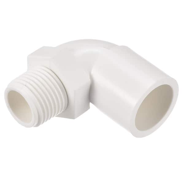 PVC Water Pipe Elbow Fitting G1/2 Male Thread Tube Connector Adapter ...