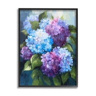 Stupell Blue & Purple Hydrangeas Framed Giclee Art Design by Ziwei Li ...
