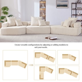 Large Floor-standing Sectional Sofa with Pillows, Irregular-shaped ...