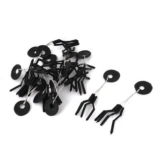 Unique Bargains 15 Pcs Black Plastic Ring Cylindrical Float Fishing ...
