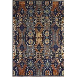 Navy Blue Traditional Oushak Oriental Wool Area Rug Hand-knotted - 7'11 ...