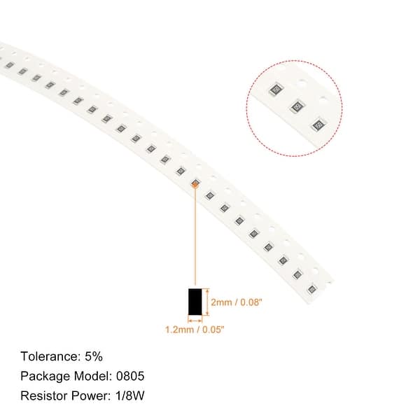 1Set/2000Pcs 0805 Surface Mount Device Resistor Kit 10R-910K 90 Values ...