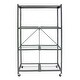 Origami 4 Tier Multipurpose Folding Storage Organizing Rack with Wheels ...