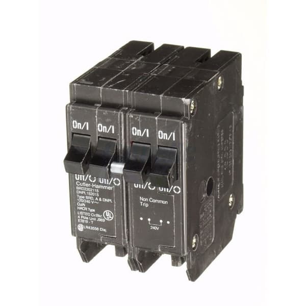 15-30 AMP Plastic BR Quad Breaker 120-240V Black Circuit Breaker ...