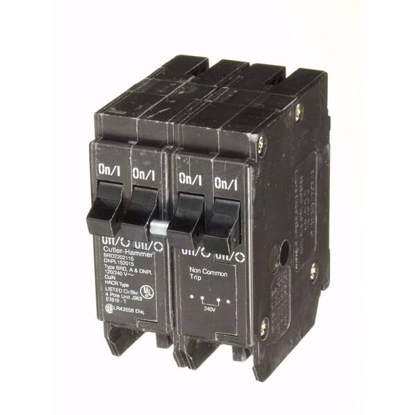 15-40 AMP Plastic BR Quad Breaker 120-240V Black Circuit Breaker ...