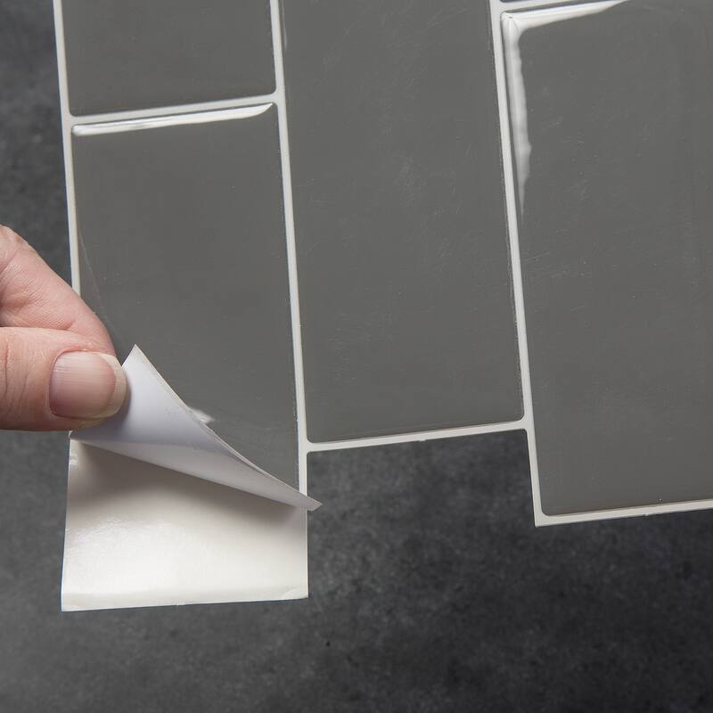 Tack Tile Peel & Stick Vinyl Backsplash (pack of 3) - Overstock - 21930782