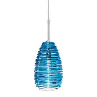 LBL Lighting Vortex Blue Monopoint 1 Light Track Pendant - Satin Nickel ...
