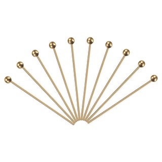 100Pcs Rose Gold Ball Head Pins 25mm Wire Head Pins Brass 20 Gauge ...