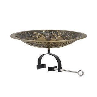 Achla Designs 18"Dia. Round Antique Finished Brass Three Hares Birdbath ...