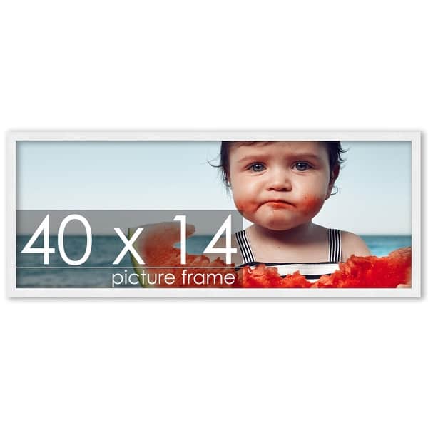 40x14 Contemporary White Wood Picture Panoramic Frame Panoramic Poster ...