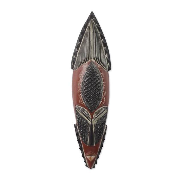 Novica Handmade Ghanaian Ahoufe African Wood And Aluminum Mask - Bed ...