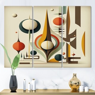 Designart "Vintage Mid-century Graphics VI" Modern Midcentury Canvas ...