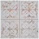 Merola Tile Antigua Lis White 13" x 13" Porcelain Wall Tile - Bed Bath ...