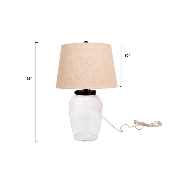 Glass Fillable Table Lamp with Shade - Bed Bath & Beyond - 31259433