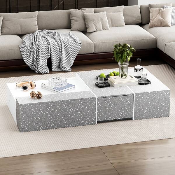 Coffee Table Terrazzo Design Hidden Compartment Clutter-Free Interiors ...