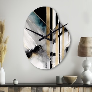 Abstract Geode Geometric Black And Gold I - Abstract Geometric Large ...