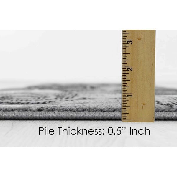 HR Grey, Silver, Black Abstract Rug Contemporary Circles Wavey Swirls ...