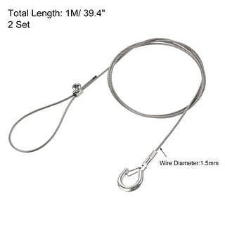 Picture Hanging Wire Kit, 2Set 1M Load 66 lbs, with Single Hole Fixing ...