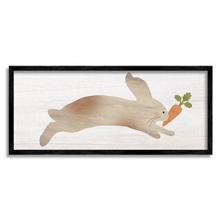 Stupell Rabbit & Carrot Grain Pattern Framed Giclee Art by Lil' Rue ...