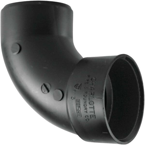 Charlotte Pipe 2 In. Hub x Spigot 90 Deg. Sanitary Street ABS Elbow (1/ ...