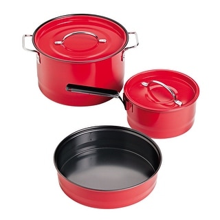 Coleman Camping 2000016422 Cookware Family Cookset Red Enamel - Bed ...