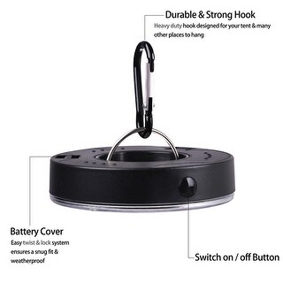 Round Shape Camping Tent Light Hook Hanging Lamp Portable Led Lantern ...