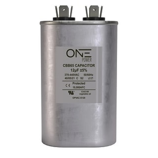 ONE Power 12.5-MFD, 370V or 440V Single Run A/C Capacitor 12.5 uF ...