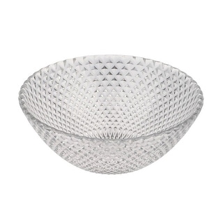 6.5" Shimmering Stylish Diamond Pattern Glass Bowl For Serving Soups ...