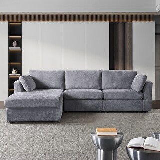 Modular GREY sofa fabric, simple and grand, the seat and back is very ...