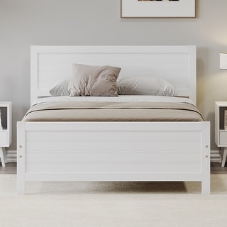 Solid & Stable Wood Full Size Platform Bed Frame - Bed Bath & Beyond ...