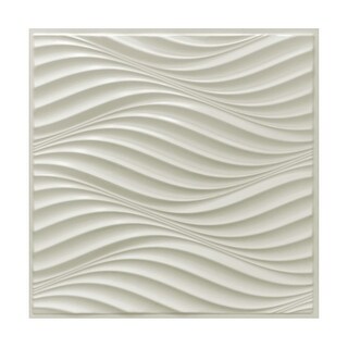 Dundee Deco Off White Waves PVC 3D Wall Panels, Decorative Wall ...