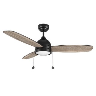 Reed 52-inch Indoor Ceiling Fan with Pull Chain,Dimmable LED Light Kit ...