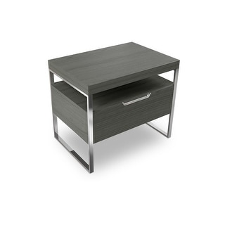 Vant Wooden Night Stand - Grey - Silver Leg - Bed Bath & Beyond - 33610154