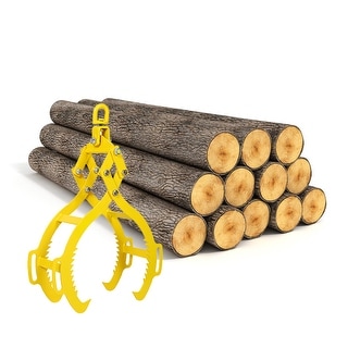 Heavy Duty Solid Steel 4 Claw Timber Log Lifting Logging Tongs Grabber ...