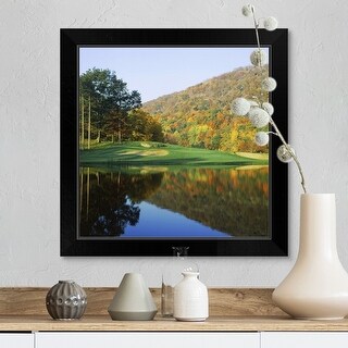 "Reflection of a hill on water, West Point Golf Course, West Point, New ...