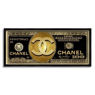 Stupell Glam Brand Hundred Bill Framed Giclee Art Design by Madeline ...