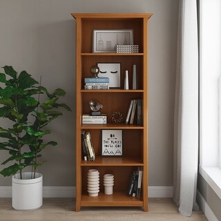 Tall 3-shelf Pine Wood Bookcase - Bed Bath & Beyond - 30268151