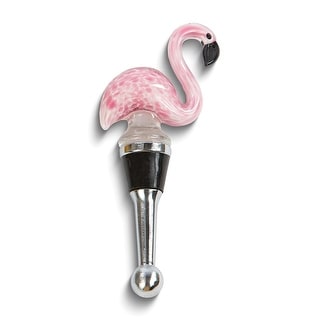 Curata Handcrafted Glass Pink Flamingo Bottle Stopper - Bed Bath ...