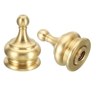 2set 1" Tall Brass Lamp Finials Cap Knob Lamp Screw Holder Lamp Shade ...